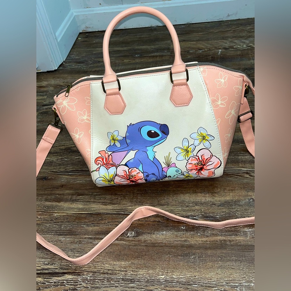 Loungefly Disney Lilo And Stitch Flowers Satchel Bag - Gem